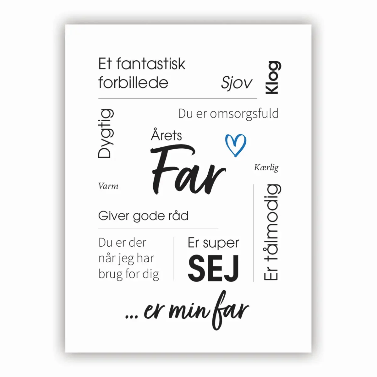 Tekst | Wordle | Plakat | Årets Far